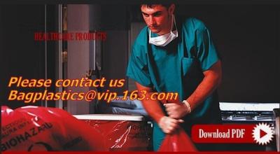 China Red Biohazard Bags 30x43 Inch 3.2 Mil Heavy Duty Infectious Waste Disposal Bags for sale