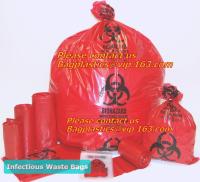 China Red Biohazard Bags 30x43 Inch 3.2 Mil Heavy Duty Infectious Waste Disposal Bags for sale