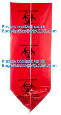 China Extra Large Capacity Biohazard Drawtape Trash Bag Coreless Roll Plastic Hospital Garbage Bag 65cm x 50cm for sale