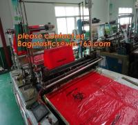 China Medical Waste Biohazard Bag 30x43 Inch 3.2 Mil Red LDPE Disposable Plastic Bags for Hospital for sale