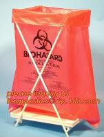 China Autoclave Biohazard Bag 65x50cm Red Plastic Medical Waste Bag for Healthcare Disposal for sale