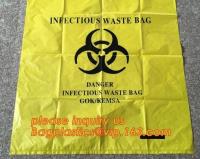 China Biodegradable Biohazard Medical Waste Disposal Bag 65x50cm Extra Large Capacity Drawtape for sale