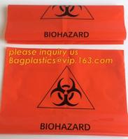 China Biohazard Garbage Bag for Hospital Waste HDPE 65x50cm 40 Mic Biodegradable Medical Disposal for sale