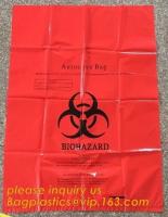 China Biohazard Waste Garbage Bag 65x50cm 40 Mic Yellow Plastic Asbestos Bag for Medical Disposal for sale