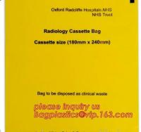 China Biohazard Waste Bag 65x50cm 40 Mic LDPE Medical Infectious Disposal Yellow Red Hospital Trash Liner for sale
