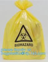China Biohazard Clinical Waste Bag 60 Liter Biodegradable Medical Waste Disposable Trash Bags for sale