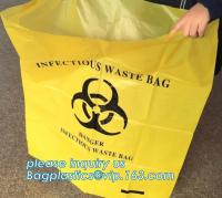 China Biodegradable Clinical Waste Bags 65x50cm 40 Mic PE Disposable Biohazard Bags for Healthcare for sale