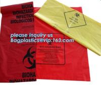 China Biodegradable LDPE Medical Biohazard Waste Bag 65x50cm 40 Mic for Hospital Disposal for sale