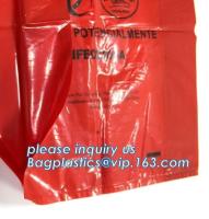 China Biodegradable LDPE Medical Biohazard Waste Bag 65x50cm 40 Mic for Hospital Disposal for sale