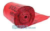 China Heavy Duty Biohazard Waste Bags 30x43 Inch 3.2 Mil Red Infectious Medical Garbage Bags on Roll for sale