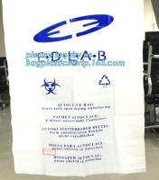China Biohazard Specimen Transport Poly Bag 65x50cm Red Autoclave Medical Waste Disposal Bags for sale