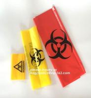 China Red Biohazard Waste Bags 30x43 Inch 3.2 Mil Heavy Duty Medical Infectious Disposal Bags for sale