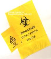 China Red Biohazard Waste Bags 30x43 Inch 3.2 Mil Heavy Duty Medical Infectious Disposal Bags for sale