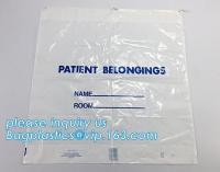China 100% LDPE Biohazard Waste Bag with PP Drawstring 65x50cm Heavy Duty Tear Resistant for sale