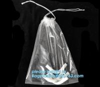 China 100% LDPE Biohazard Waste Bag with PP Drawstring 65x50cm Heavy Duty Tear Resistant for sale