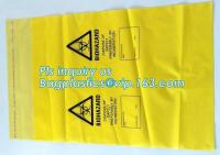 China Medical Biohazard Bag Self Sealing Waste Bag 65x50cm LDPE Red Biohazard Disposable Plastic Bags for sale