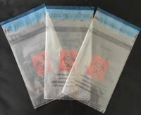 China Self-Adhesive Biohazard Waste Bag 65x50cm Autoclavable Medical Specimen Transport Bag for sale