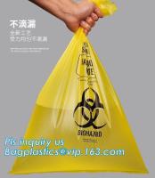 China HDPE Yellow Disposable Medical Biohazard Bag 65x50cm Autoclavable Polypropylene Waste Bag for sale