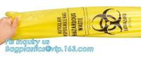 China HDPE Yellow Disposable Medical Biohazard Bag 65x50cm Autoclavable Polypropylene Waste Bag for sale