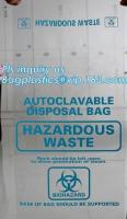 China PE Plastic Yellow Biohazard Bag 65x50cm Autoclavable Infectious Medical Waste Bag on Roll for sale