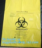 China Red Biohazardous Waste Disposal Plastic Trash Bags on Roll 120C High Temperature Resistance for sale