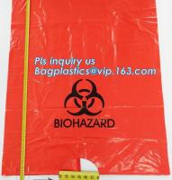China Compostable Biohazard Waste Bags 8-10 Gallon Medical Infectious Waste Trash Bags Red LLDPE for sale