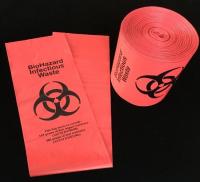 China Biodegradable LDPE Medical Biohazard Waste Bags 65x50cm Autoclavable Hospital Disposal for sale
