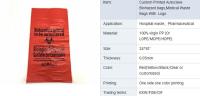 China Custom 100% OXO-Biodegradable Medical Waste Bags 30x43 Inch 3.2 Mil for Infectious Linens for sale