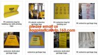 China Hazardous Waste Plastic Bag 65x50cm 40 Mic for Asbestos Disposal Biohazard Waste Bag for sale
