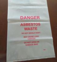 China Custom OEM Asbestos Waste Removal Big Bag 90x90x100cm LDPE Ton Bag with Danger Print for sale