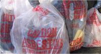 China LDPE Asbestos Waste Removal Bags 65cm x 50cm Thick Heavy Duty PE Packing Bags for Safe Disposal for sale