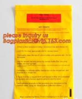 China Custom Ziplock Specimen Bag 2mil LDPE with Optional Pouch Clear Grip Seal for Lab Transport for sale