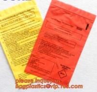 China Biodegradable PLA Corn Starch Biohazard Specimen Bag with Pocket 65x50cm LDPE Three Walls for sale