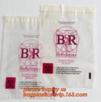 China Medical Grade Three Wall Biohazard Specimen Bag with Document Pouch 65cm x 50cm for sale