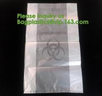 China Biohazard Waste Bags 65x50cm Red Yellow Medical Infectious Disposal LDPE HDPE Customizable for sale