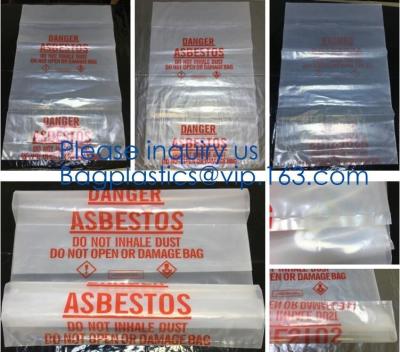 China Extra Large Heavy Duty Clear Construction Waste Bags 37x50 Inch 44 Gallon for Asbestos Removal for sale