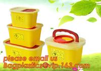 China Disposable Biohazard Waste Container PP 63g 108mm x 120mm Sharp Collector Safety Box for sale