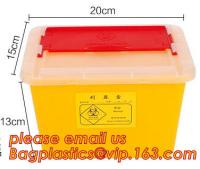 China Plastic Round Medical Disposable Sharps Bins 1L 2L 4L 6L Biohazard Waste Container for sale
