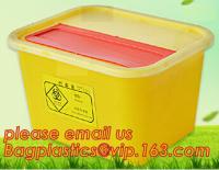 China Plastic Round Medical Disposable Sharps Bins 1L 2L 4L 6L Biohazard Waste Container for sale