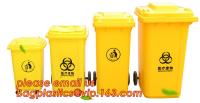 China HDPE Outdoor Plastic Trash Can with Pedal 108mm x 120mm Industrial Waste Bin for sale