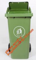 China HDPE Mobile Outdoor Trash Bin 120L Heavy Duty Waste Container for Hospital Recycling for sale