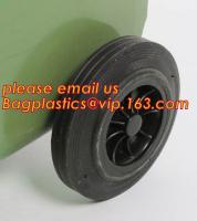 China HDPE Mobile Outdoor Trash Bin 120L Heavy Duty Waste Container for Hospital Recycling for sale