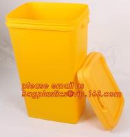 China EURO Style Outdoor Plastic Trash Bin with Swing Lid 63g PP Waste Can 108mm x 120mm for sale