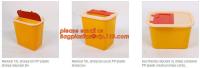 China PP Medical Sharp Container 5L Waste Disposal Bin Biohazard Sharps Square Sterile Container for sale