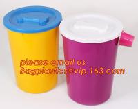 China PP Plastic Eco Friendly Round Pet Food Storage Container with Scoop 108mm x 120mm for sale