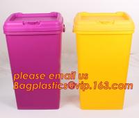 China PP Plastic Eco Friendly Round Pet Food Storage Container with Scoop 108mm x 120mm for sale