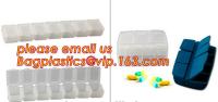 China Plastic 7 Day Pill Box with Date Letters Round Weekly Medicine Organizer 63g for sale