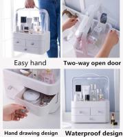 China Portable Large Capacity Cosmetic Storage Box Professional Multifunctional Makeup Organizer 30x20x15cm for sale