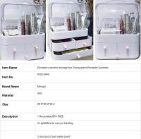 China Portable Large Capacity Cosmetic Storage Box Professional Multifunctional Makeup Organizer 30x20x15cm for sale