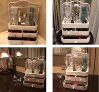 China Portable Large Capacity Cosmetic Storage Box Professional Multifunctional Makeup Organizer 30x20x15cm for sale